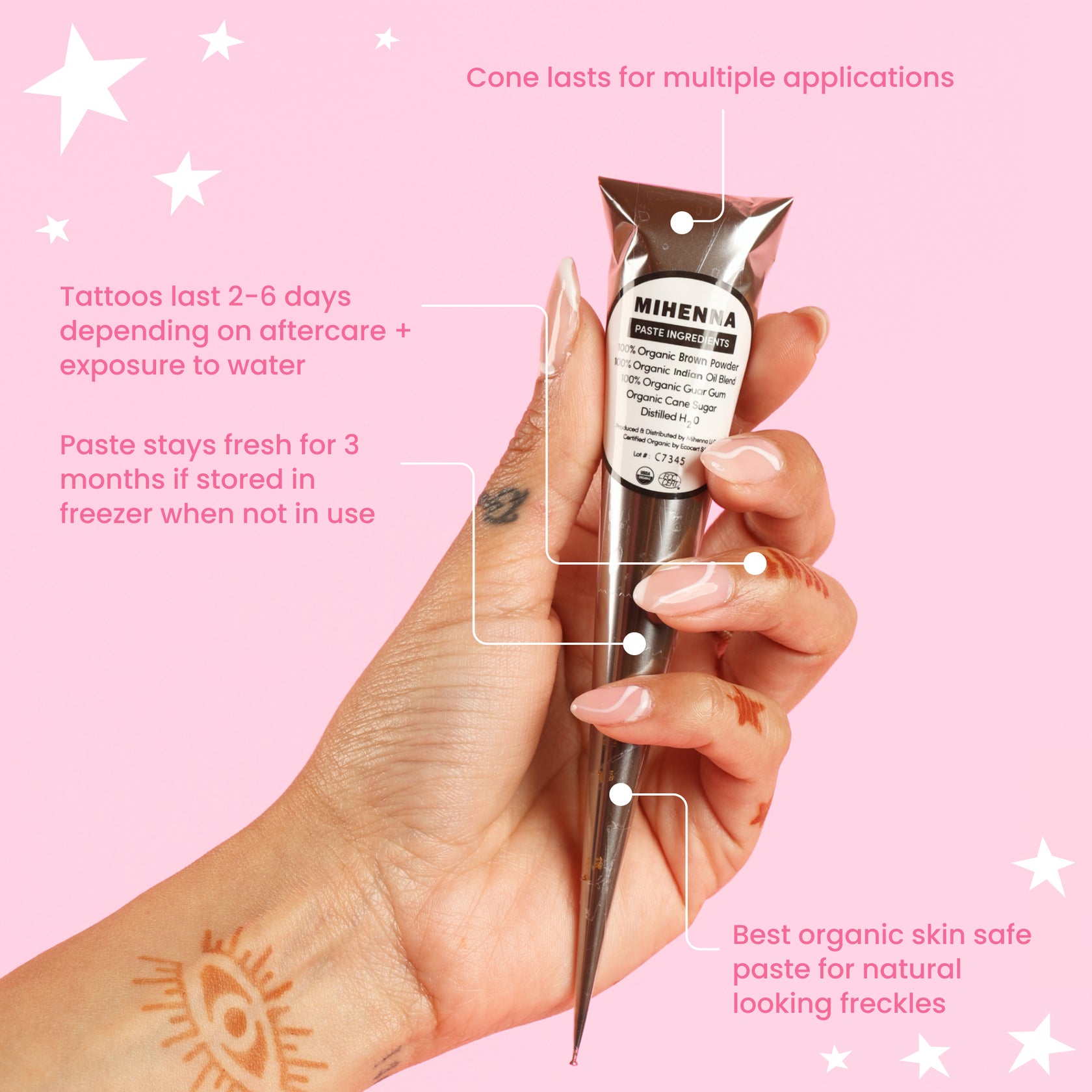 The Henna Freckle Kit Gives You Stunning Fake Freckles with Ease – Mihenna