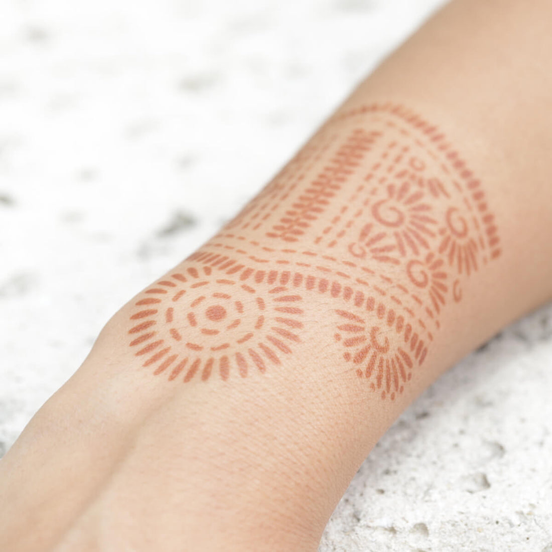 Wrist Cuff Henna Tattoo with Mandala | Shop Mihenna Today!