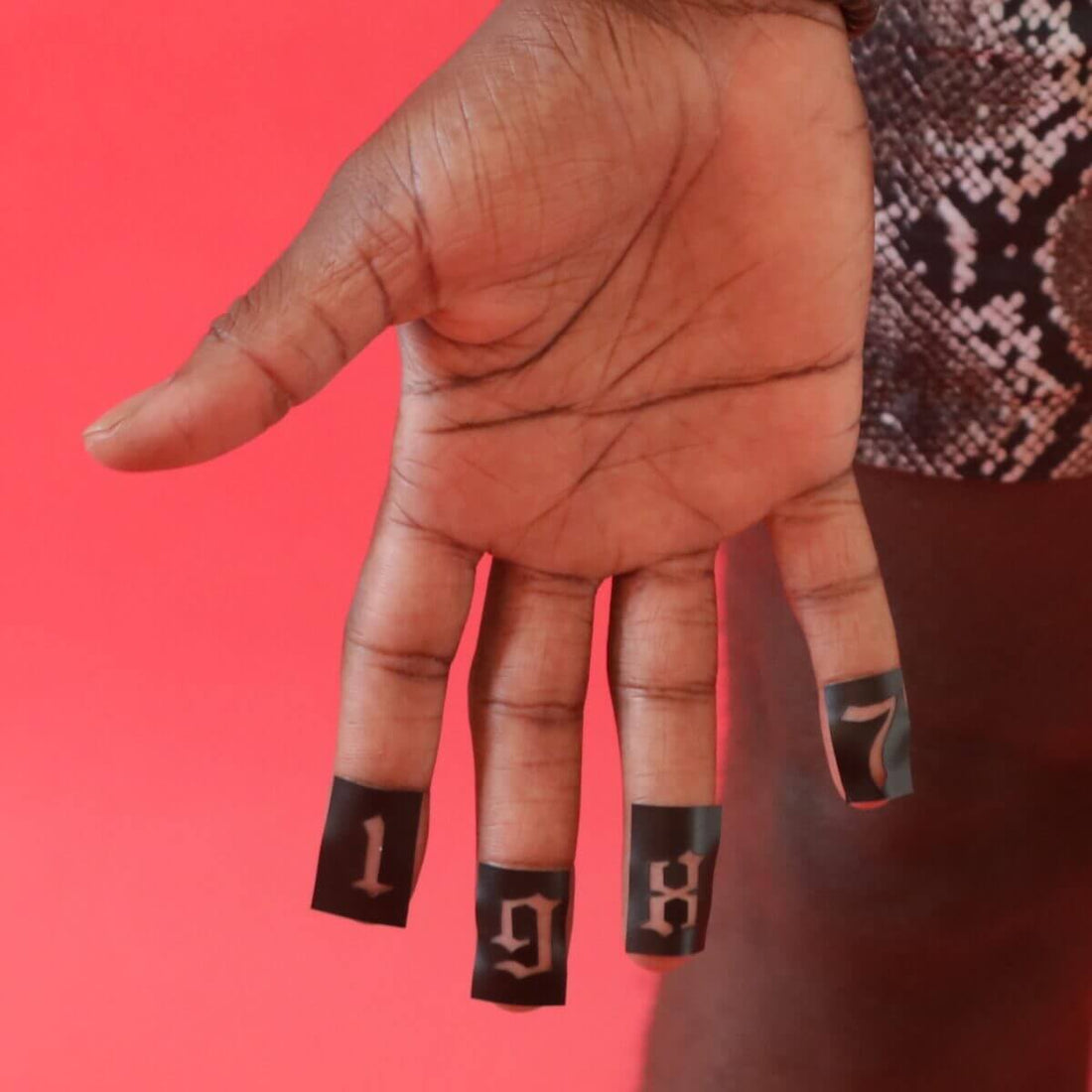 Gothic Numbers henna tattoo stencil | Shop now at Mihenna