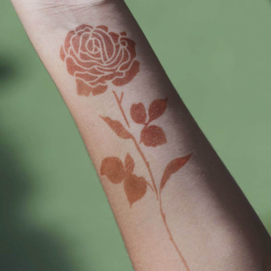 Rose Henna Flower Tattoo | New Henna Stencil from Mihenna