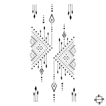 Geometric, Triangle Henna Stencil Design - Shop Mihenna Today!